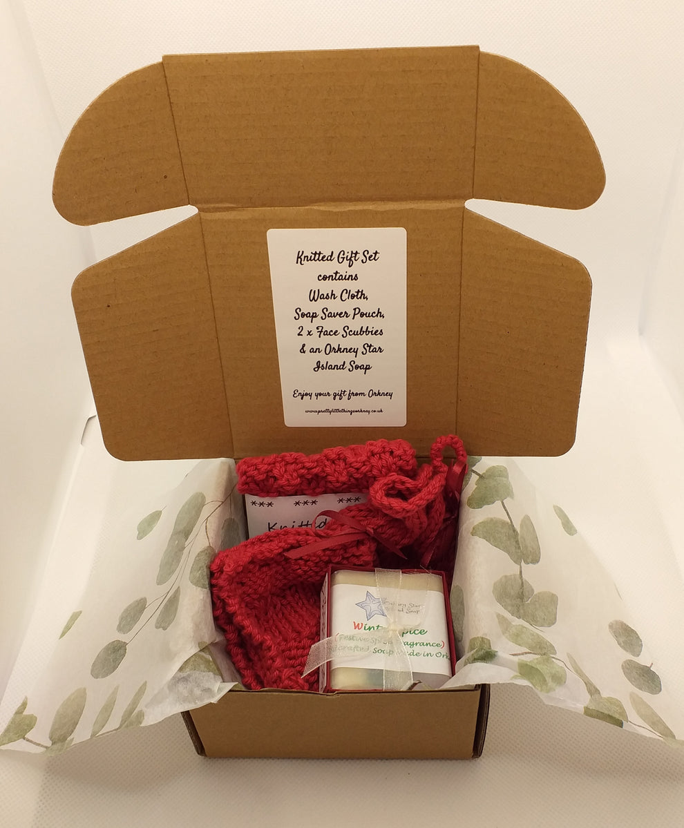Hand Knitted Gift Box - Red – Pretty Little Things Orkney
